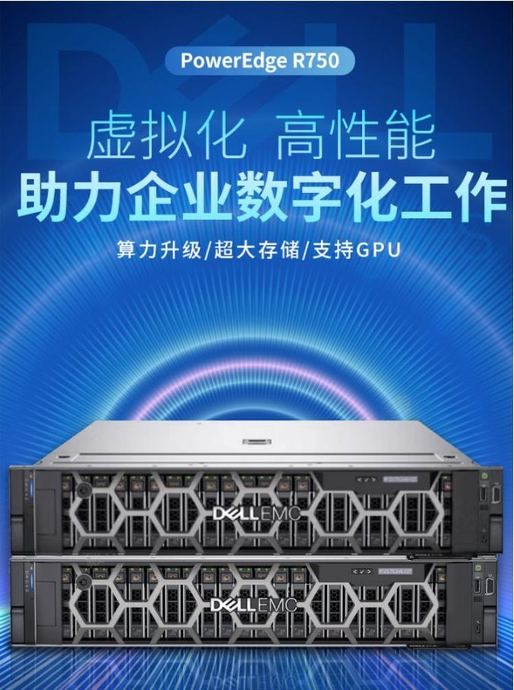 戴尔PowerEdge 新一代R750服务器 数据库主机 5317 12核24线程3.0G