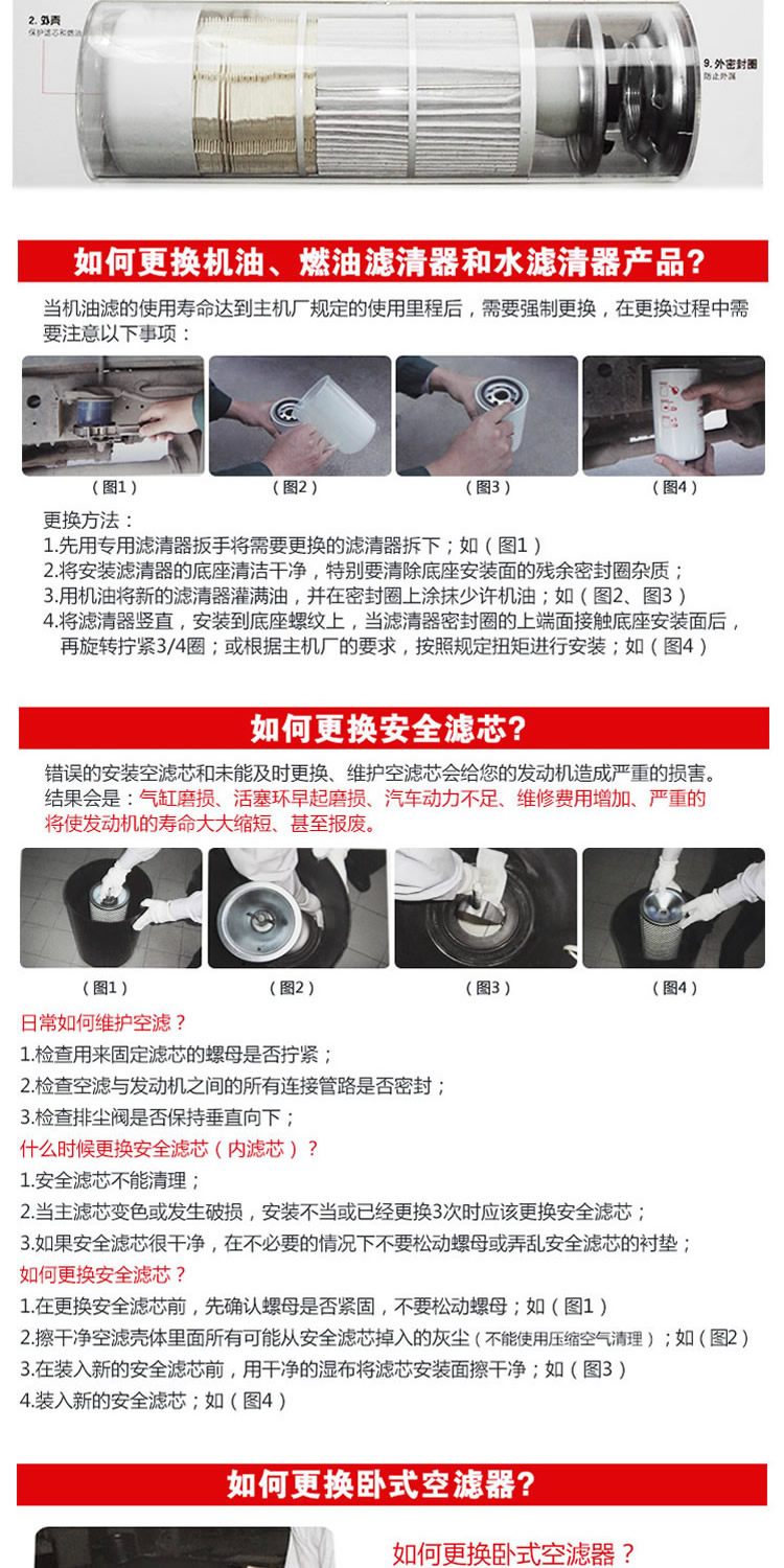 弗列加FS20193/5563840适用天锦天龙康明斯400马力柴油滤芯