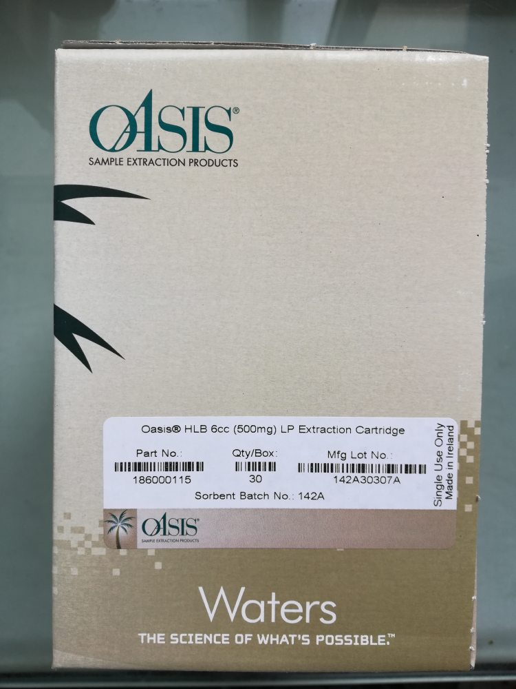 186000115沃特世Oasis HLB亲水-亲脂平衡反相吸附剂固相萃取小柱 产品关键词:亲水亲脂平衡反相固相萃取柱