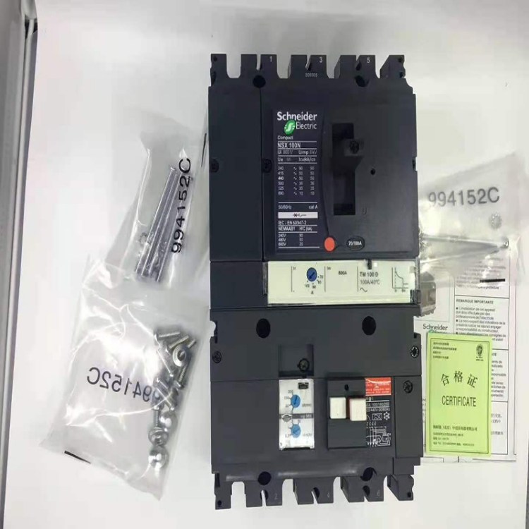 施耐德NSX系列 固定式塑壳断路器 NSX100N TMD 63 3/4P 额定电流63A