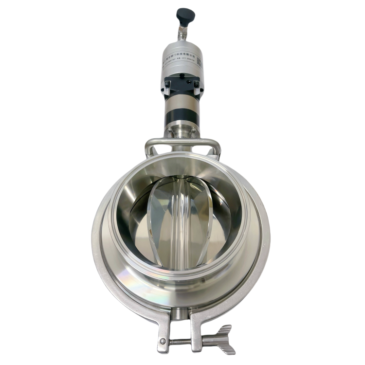 316L制药级气动马达360°卫生级食品级不锈钢卡盘气动旋转放料阀 - 百度爱采购