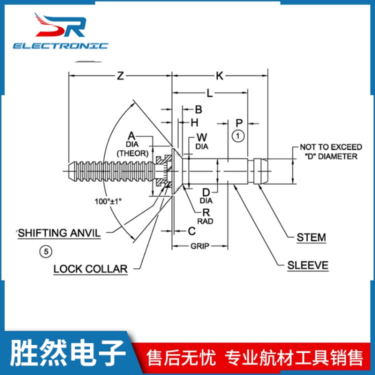 航空工具Cherry Maxibolt钛合金系列盲铆钉CR7770S 胜然电子 产品关键词:cherry钛合金铆钉;航空钛合金铆钉;航空钛合金 ...