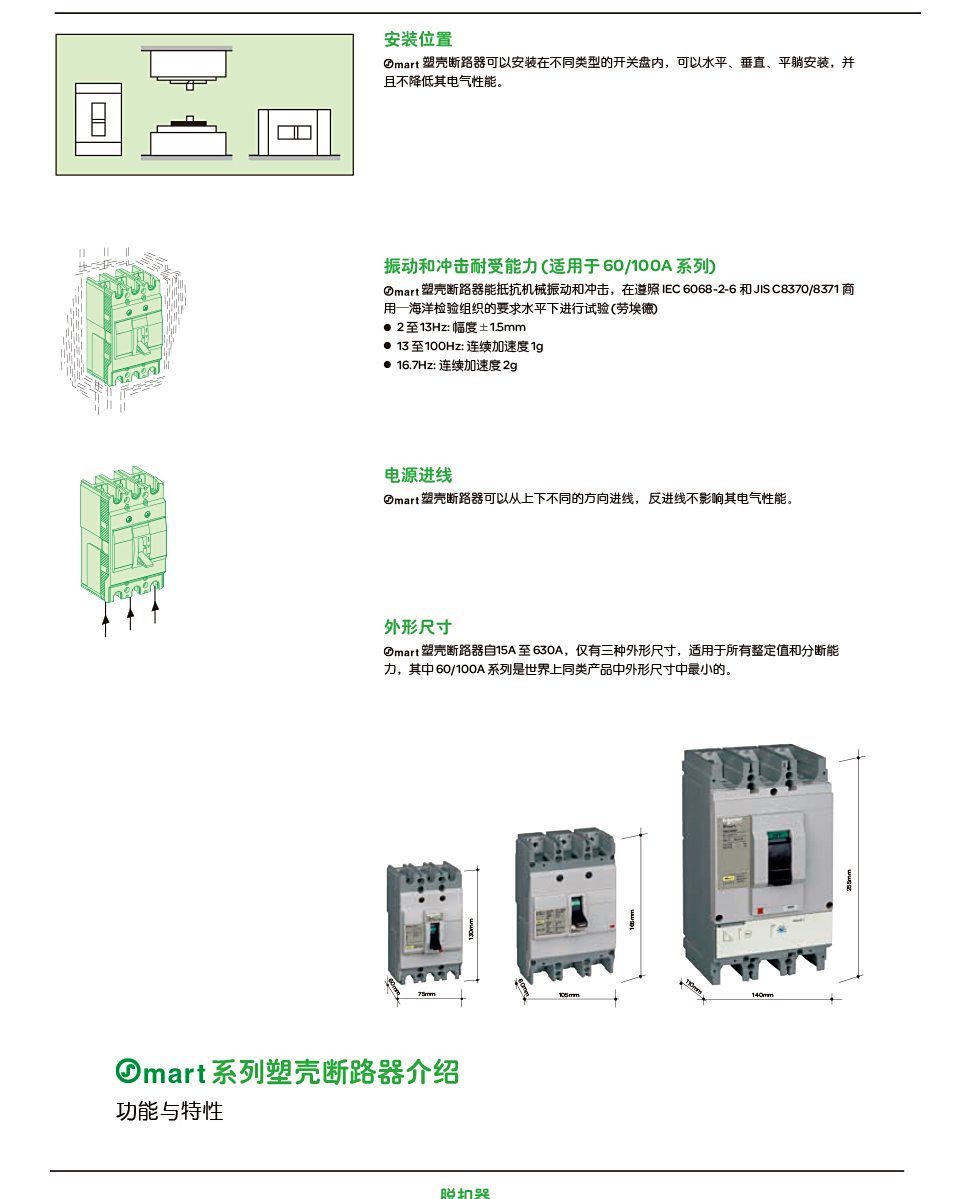 NSC250S 3P/4P 壳架额定电流 250A 全新施耐德Osmart NSC塑壳断路器