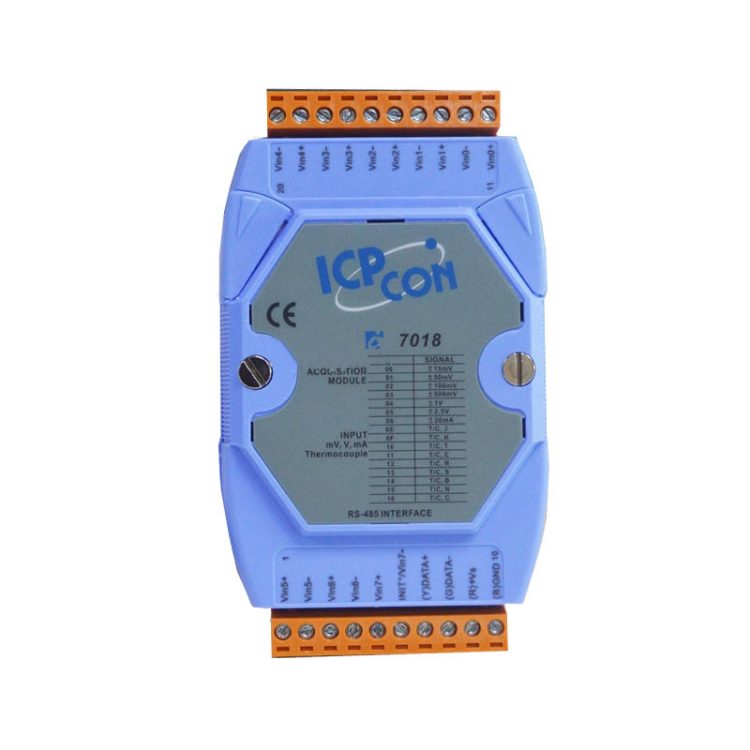泓格 i-7018温度数据采集模块 8路模拟量 热电偶 I/0模块