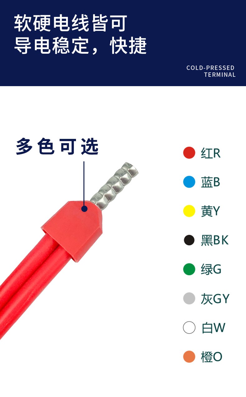 TE1008双线管型预绝缘端子 冷压接线端头 两根线并头接线铜接线端 - 百度爱采购