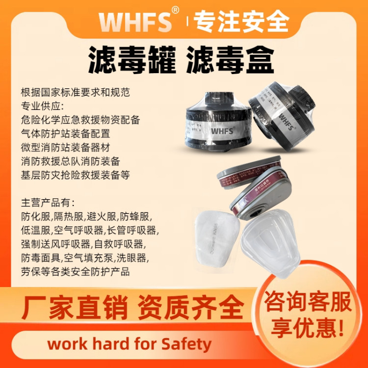 WHFS防毒面具 全面罩防毒面罩 全脸防尘 电焊呼吸喷漆防护专用口罩