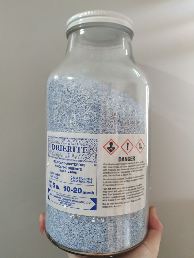 美国Indicating Drierite 10-20目硫酸钙指示干燥剂24005 5磅/瓶 产品关键词:Drierite干燥剂