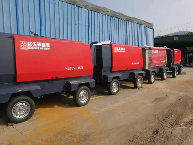 红五环 HGT系列 单极中高压柴驱移动螺杆空压机