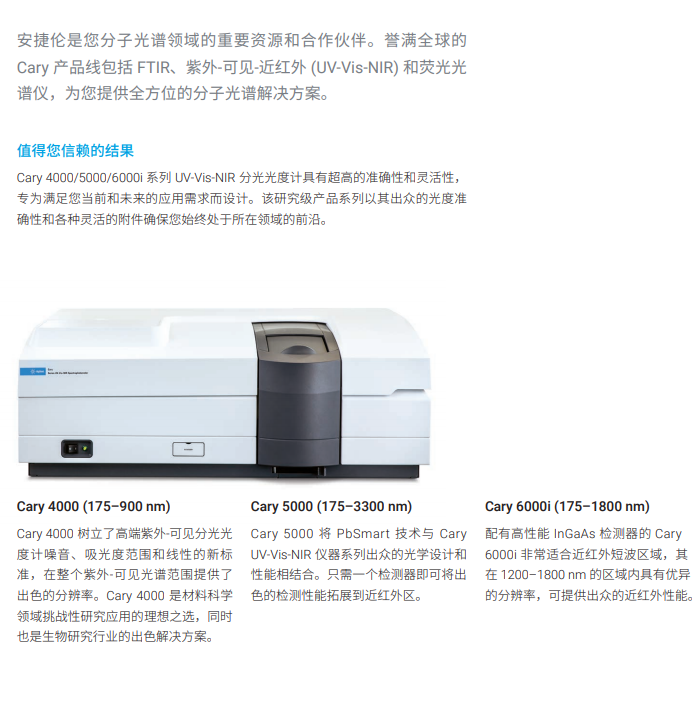 安捷伦Cary 6000i 紫外可见近红外分光光度计 Agilent 光度计 产品关键词:分光光度计6000i;6000i多少钱;安捷伦 ...