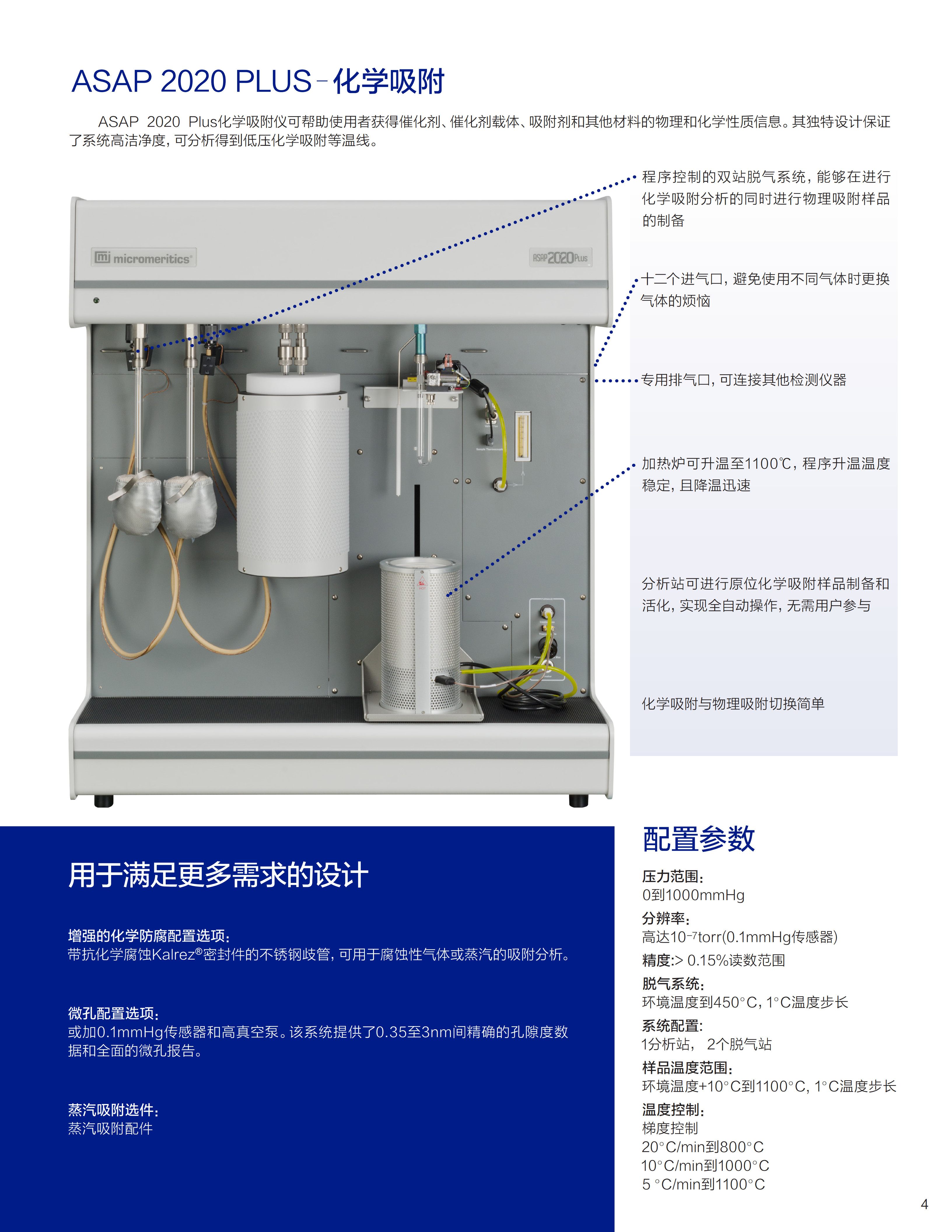 美国麦克ASAP 2020 PLUS 比表面积与孔隙度分析仪 BET 气体吸附仪 微孔 产品关键词:气体吸附仪多少钱