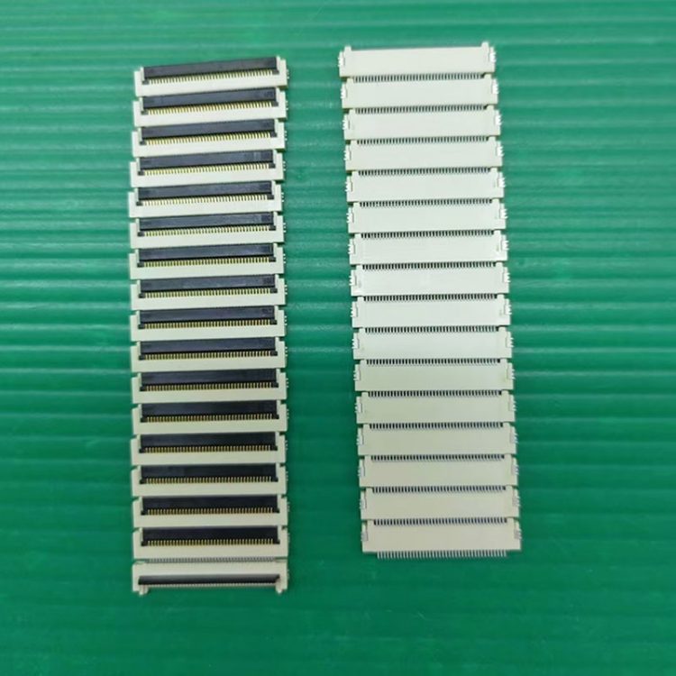 FFC/FPC连接器插座下接 0.5mm H=2.5mm 4P-80P 厂家定制 镀金誉晟