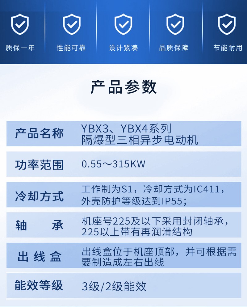 上 海电气集团上 海电机厂电机YBX4-225S-4 37KW隔爆型厂家直供BT4