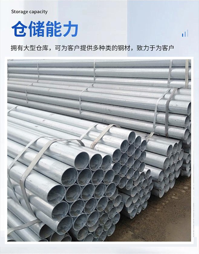 10cm镀锌管 内衬塑热镀锌钢管 dn90 消防工程管道用钢材 可切割定尺