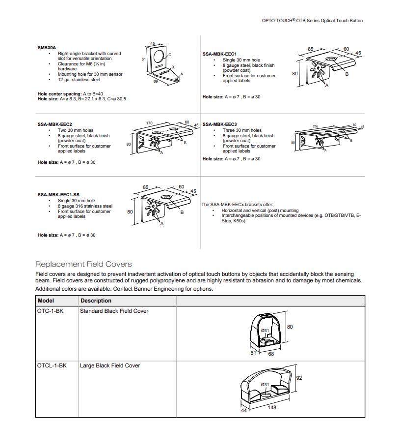 美国 Banner 邦纳 光学触控按钮 型号OTBVN6QDH W/Y - 百度爱采购