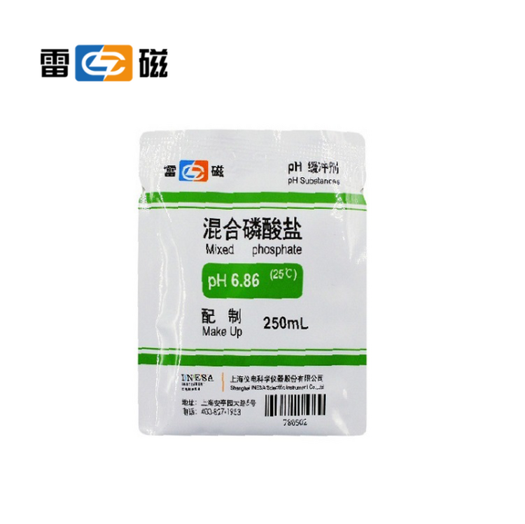 雷磁标准液袋装pH缓冲溶液PH4.00/6.86/9.18( 20ml)分析试剂 产品关键词:ph标准试剂;雷磁缓冲溶液;袋装溶液;雷磁ph ...