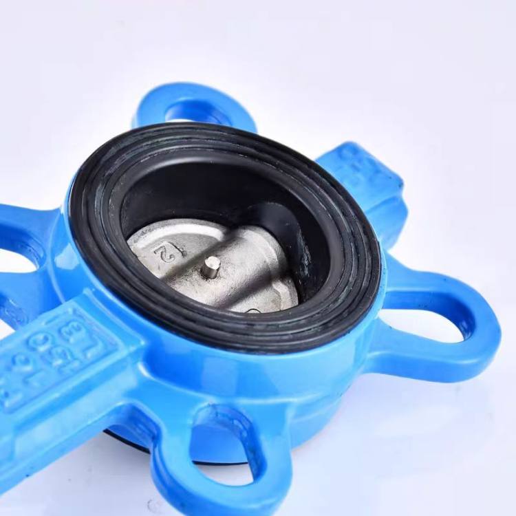 D971X-16Q衬胶球墨铸铁对夹蝶阀 无源型控制电动开关水阀AC220V