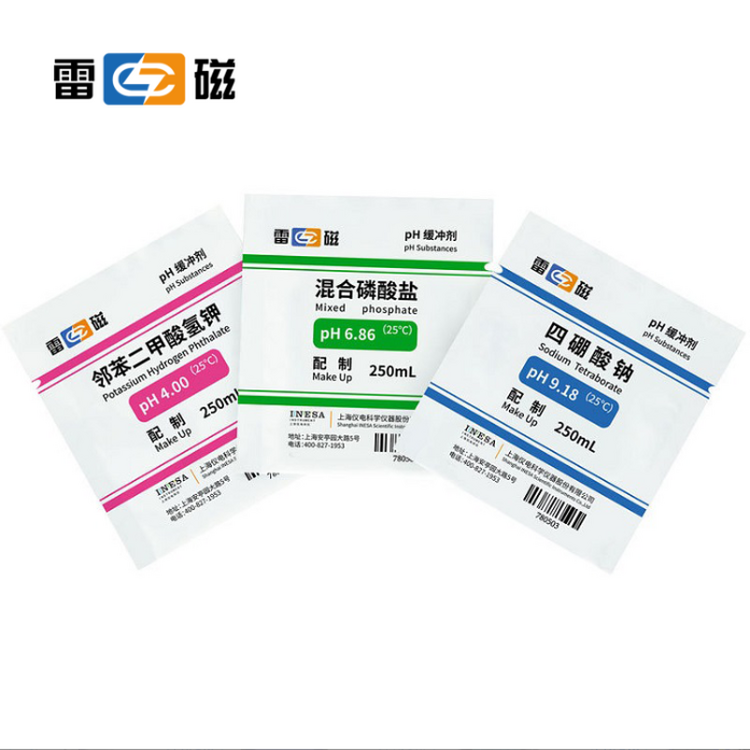 雷磁标准液袋装pH缓冲溶液PH4.00/6.86/9.18( 20ml)分析试剂 产品关键词:ph标准试剂;雷磁缓冲溶液;袋装溶液;雷磁ph ...