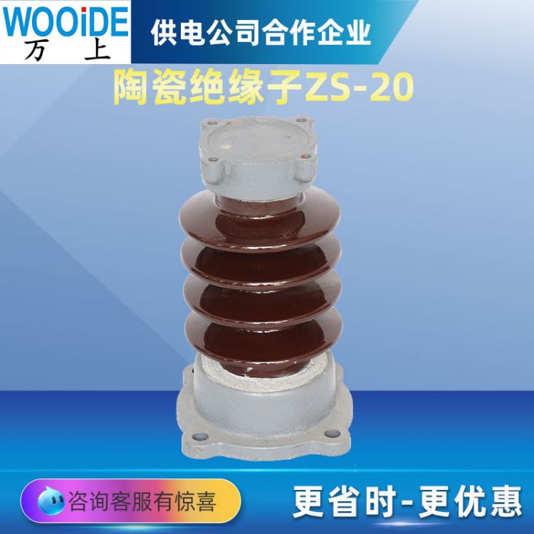 万上 20KV高压棒式母线金具支撑柱ZSW-20/6陶瓷支柱绝缘子ZS-20/8